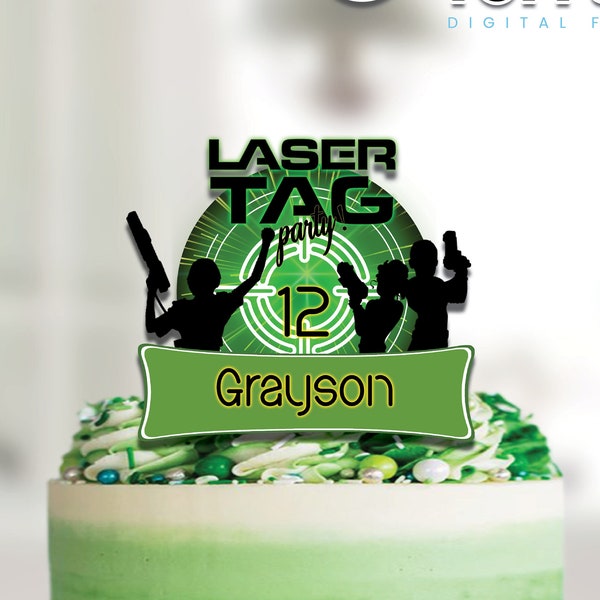 Laser Tag Cupcake Toppers - Etsy