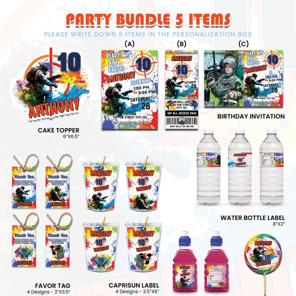 Paintball Party - Etsy