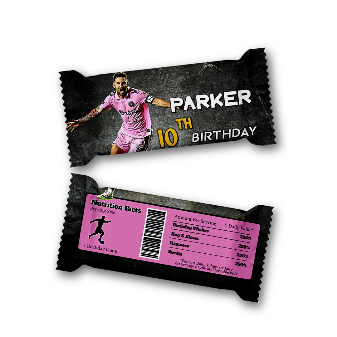 Printable Lionel Messi Rice Krispies Label Messi Candy Bar Wrapper ...