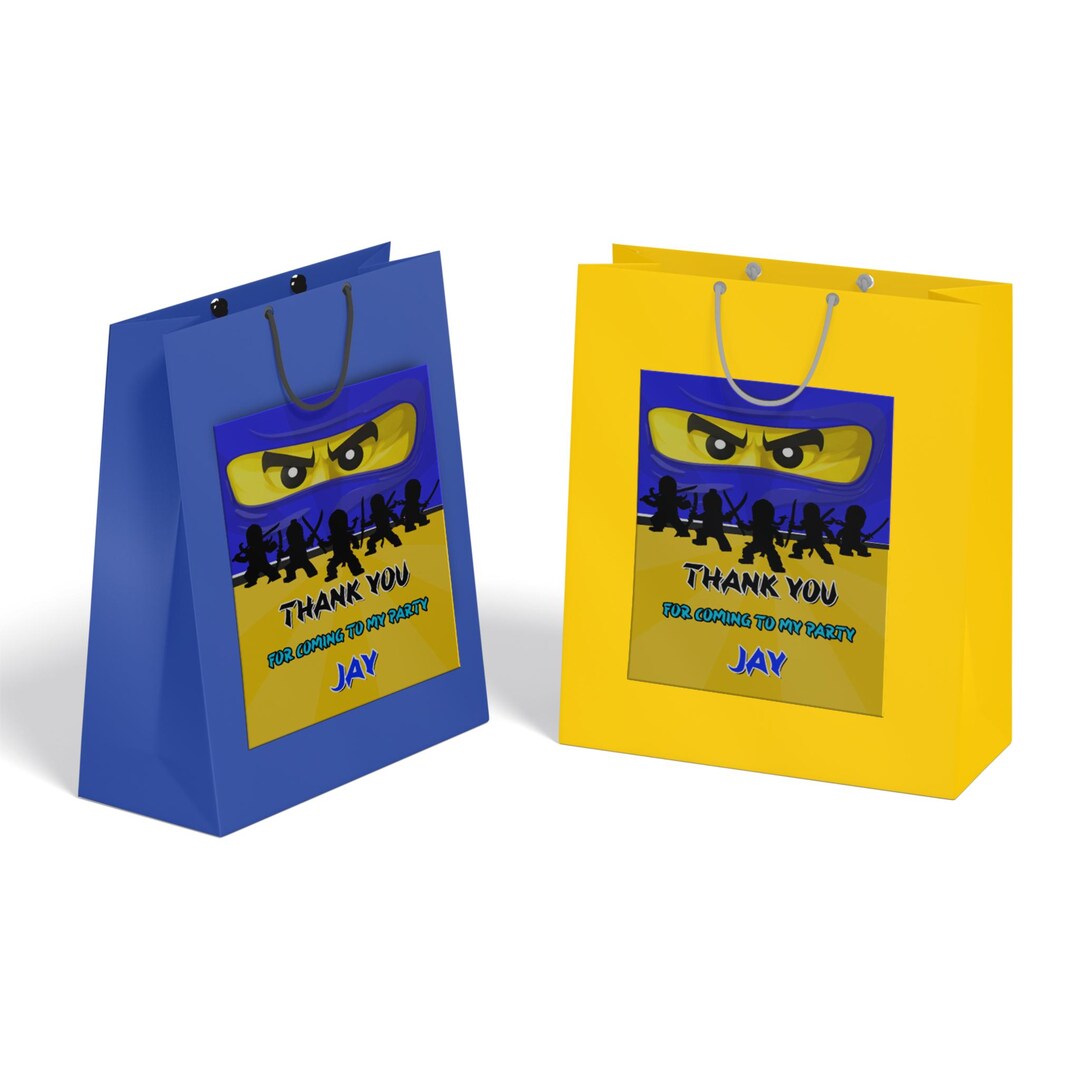 Personalized Ninja Gift Bag Label | Corjl Editable Template (digital ...