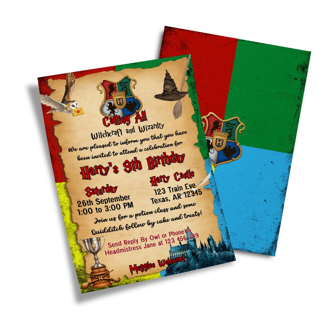 Printable Wizard Invitation | Magical Wizard Birthday Invitation ...