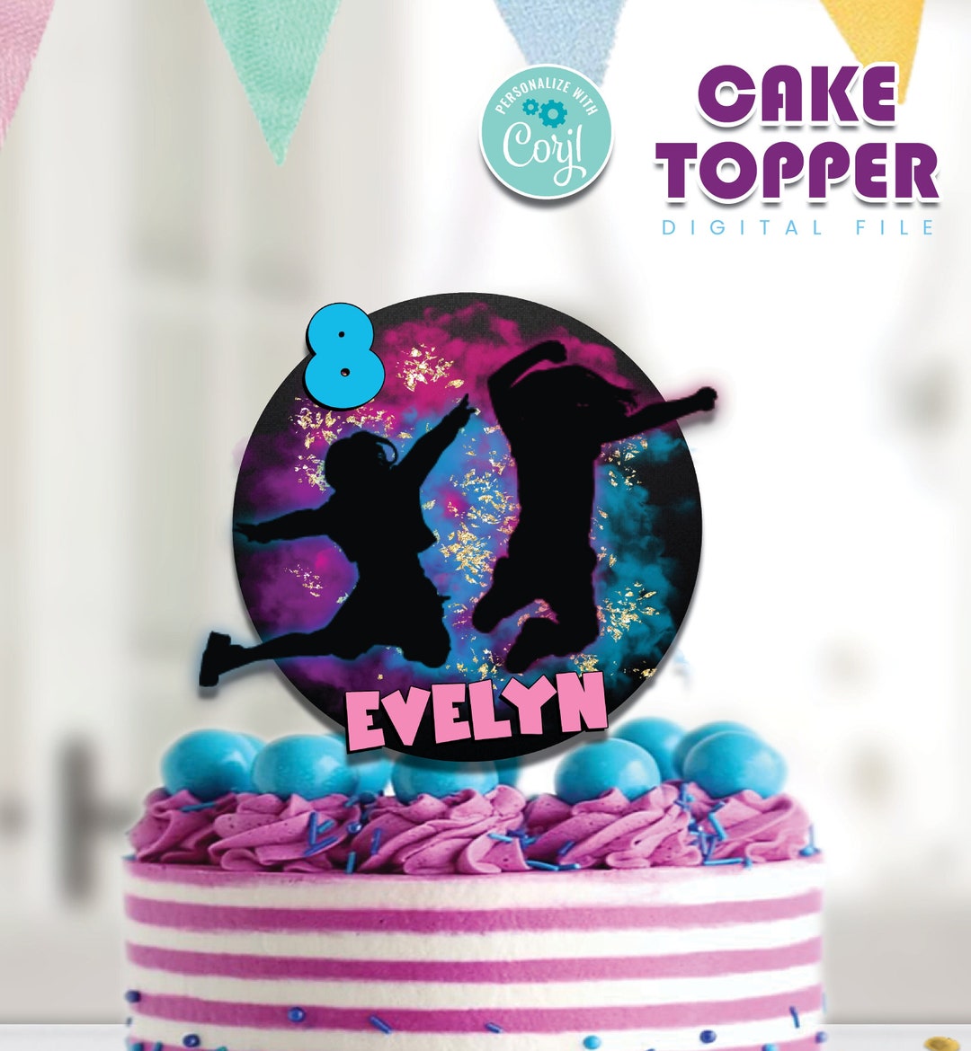 Jump Party Cake Topper Lets Jump Cake Topper Trampoline - Etsy