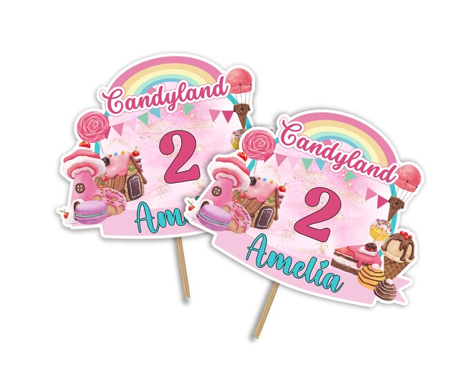 Candy Land Printable Png, Candy Land Birthday Backdrops, Decorations ...