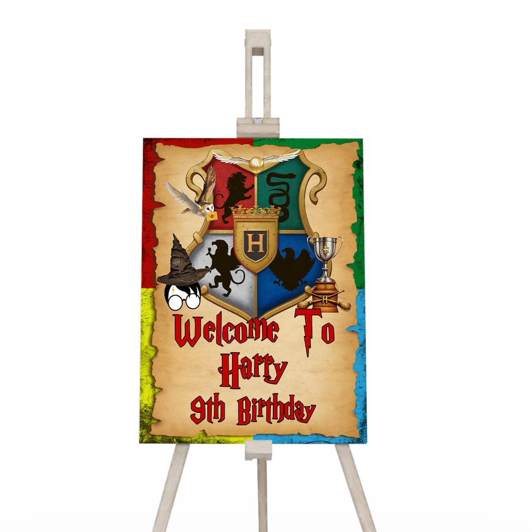 Printable Wizard Birthday Welcome Sign | Magic School Themed Birthday ...