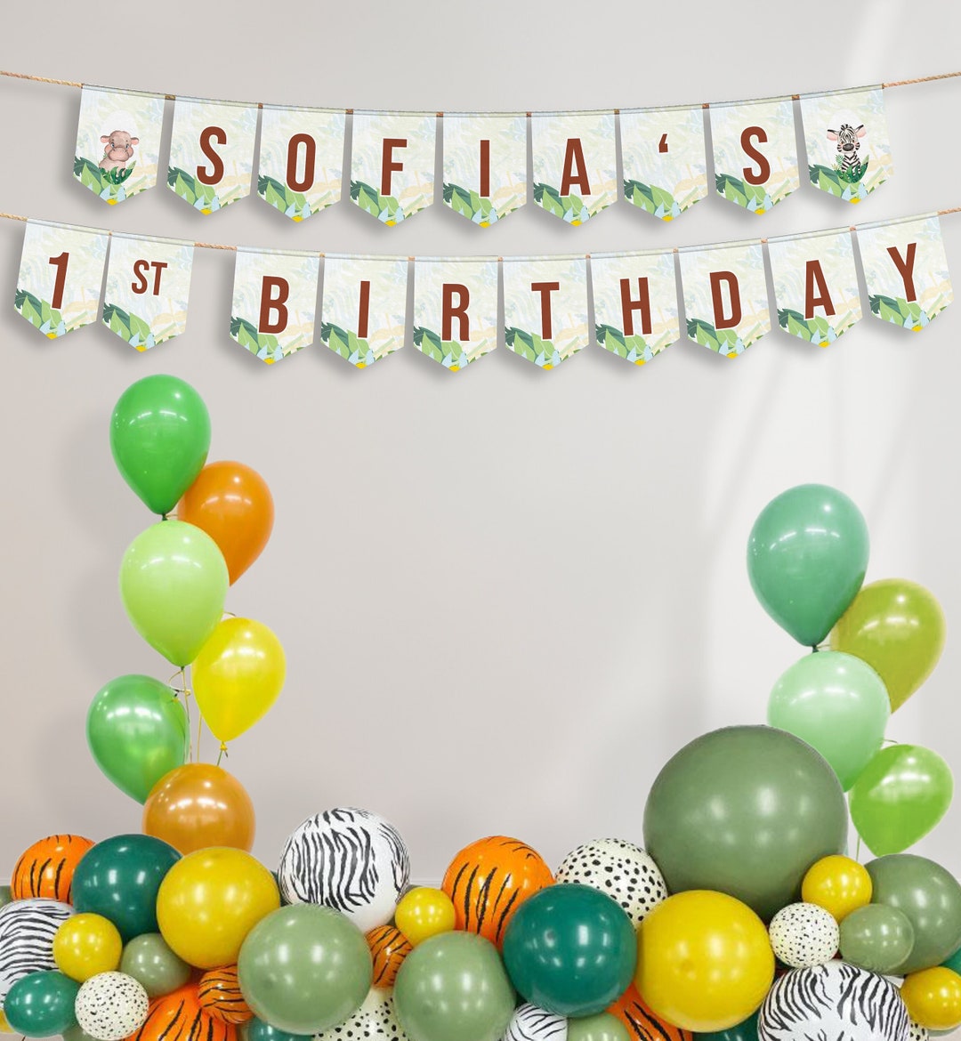 Printable Safari Animal Wall Bunting Jungle Animal Wall Bunting Jungle ...