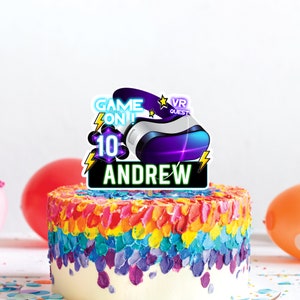 Printable Virtual Reality Cake Topper | VR Cake Topper | Game on Cake ...