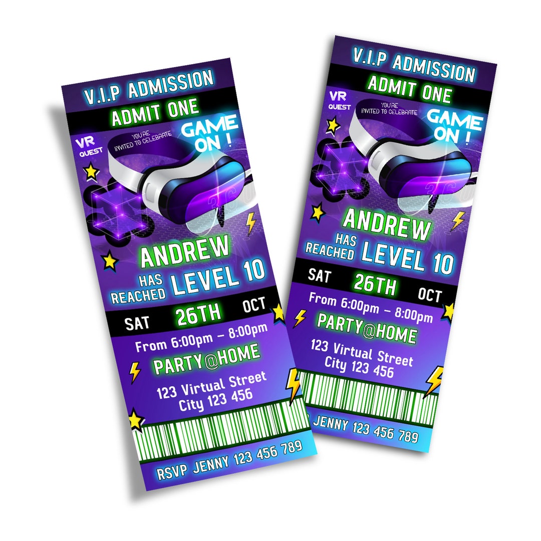 Virtual Reality Birthday Invitation | VR Birthday Party | Game on ...