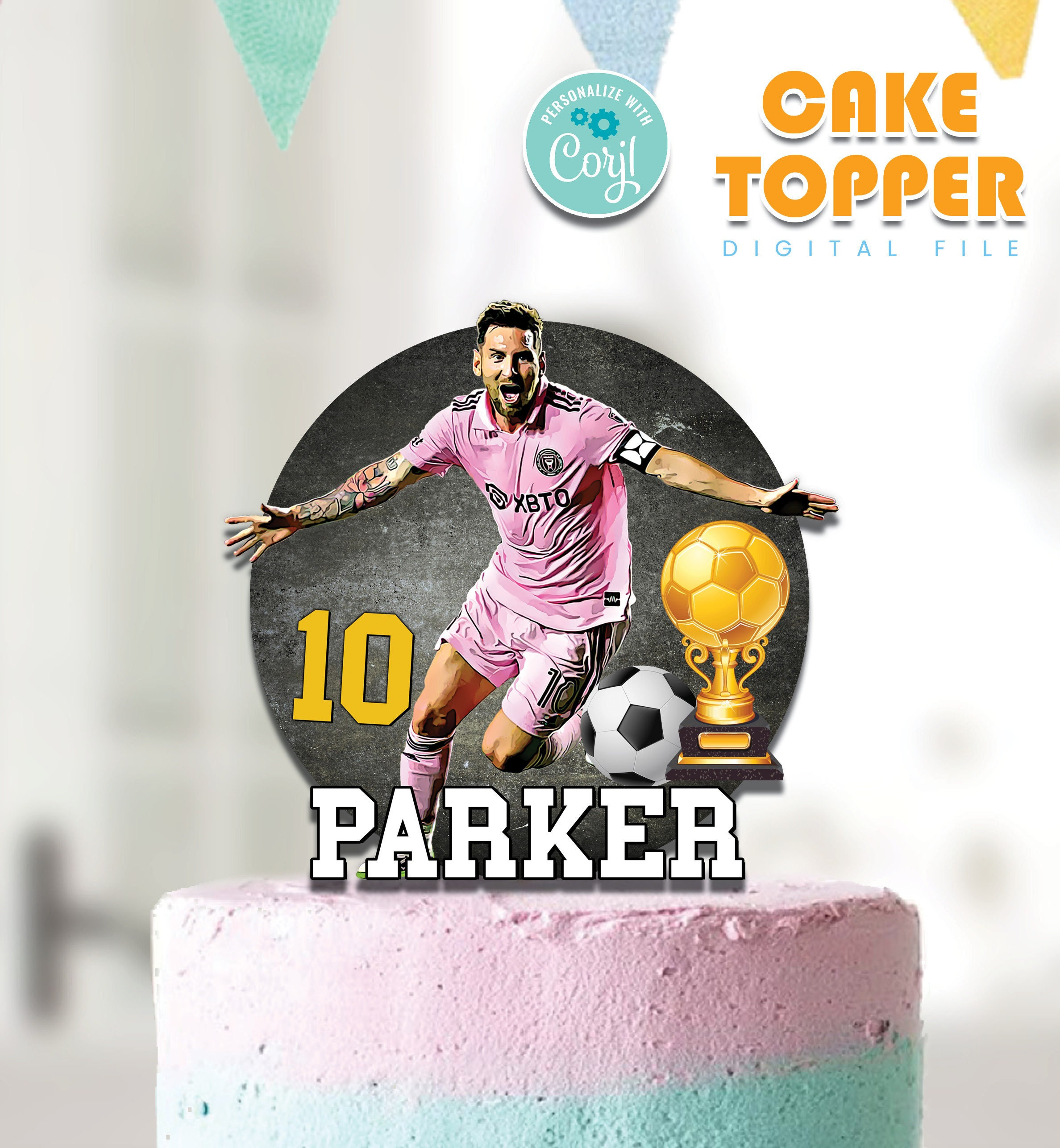 MESSI Cake Topper Messi Happy Birthday Messi Inter Miami CF, 53% OFF