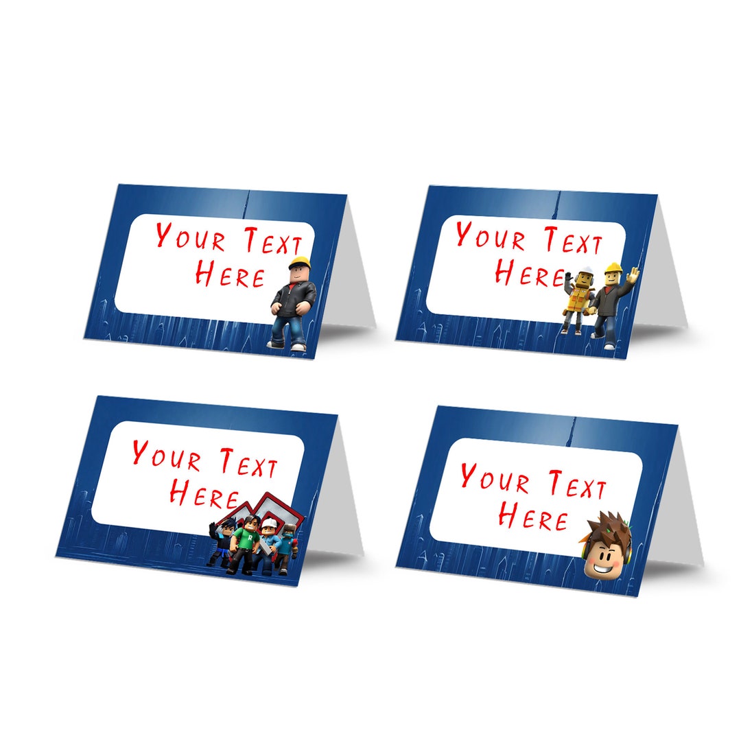 Printable Roblox Food Label Roblox Food Cards Roblox Party Favor Label ...