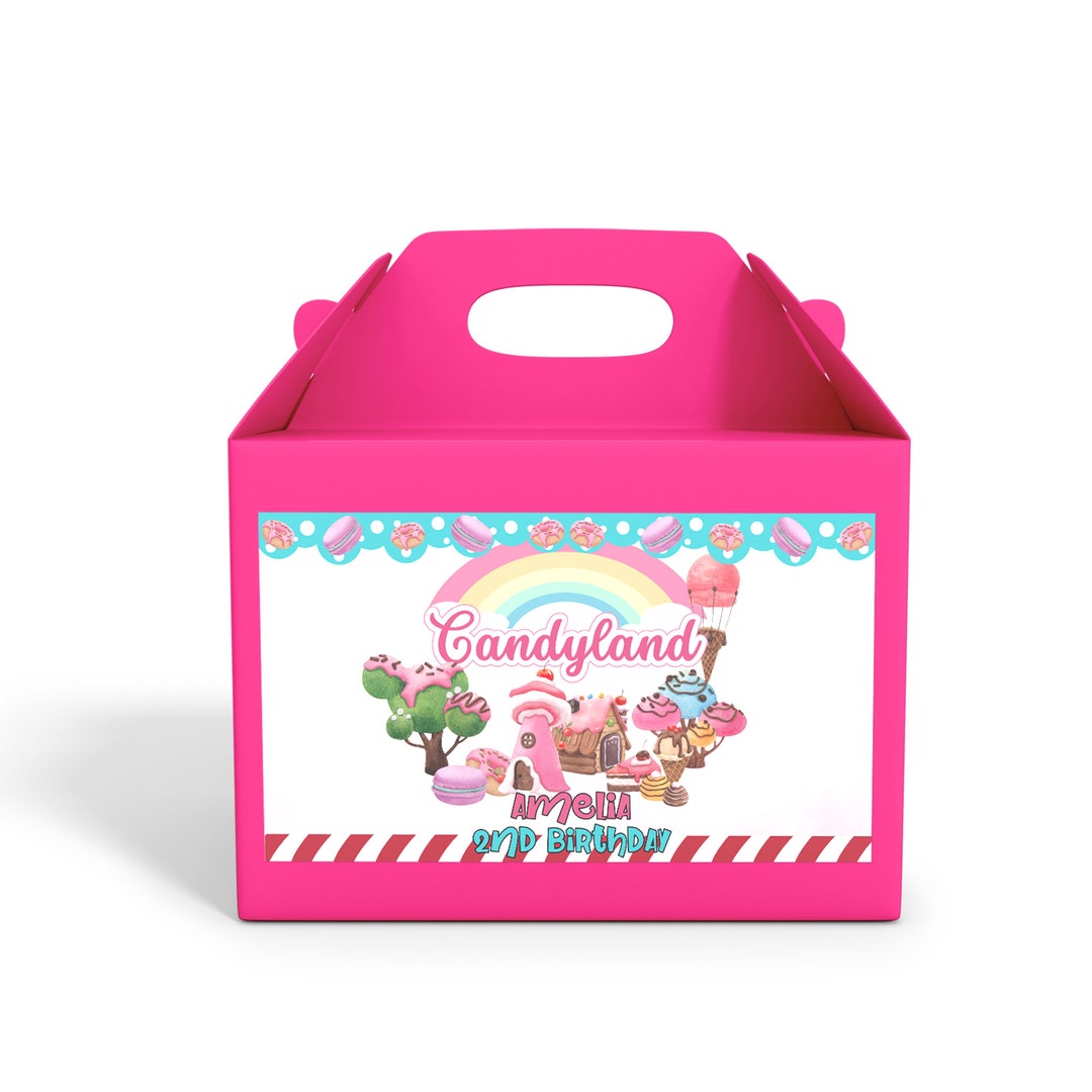 Printable Candy Land Gable Box Label | Candyland Treat Box Label ...