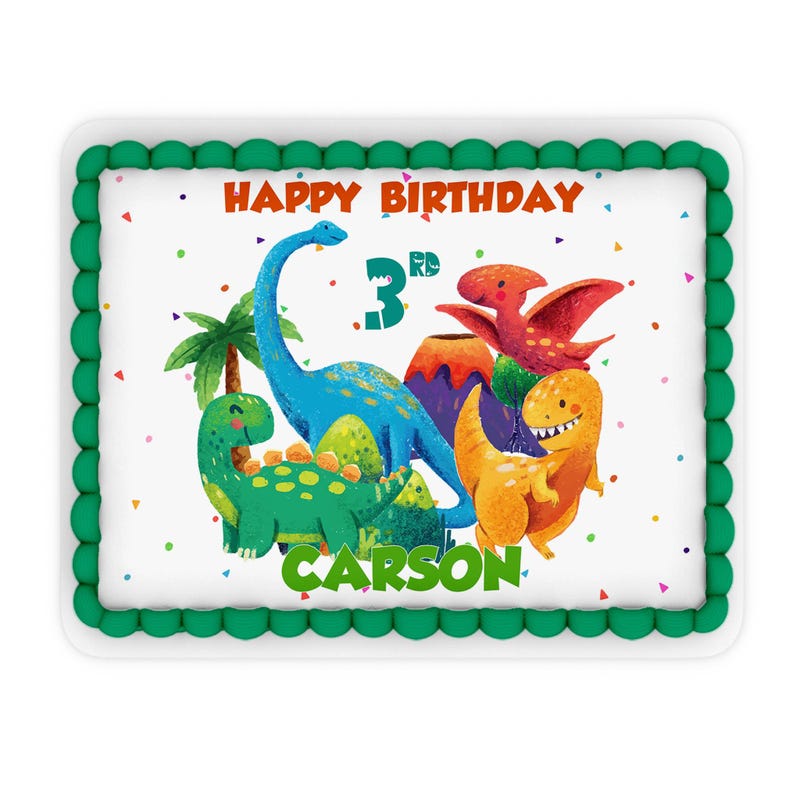 Sheet Cake Dinosaur Theme - Etsy