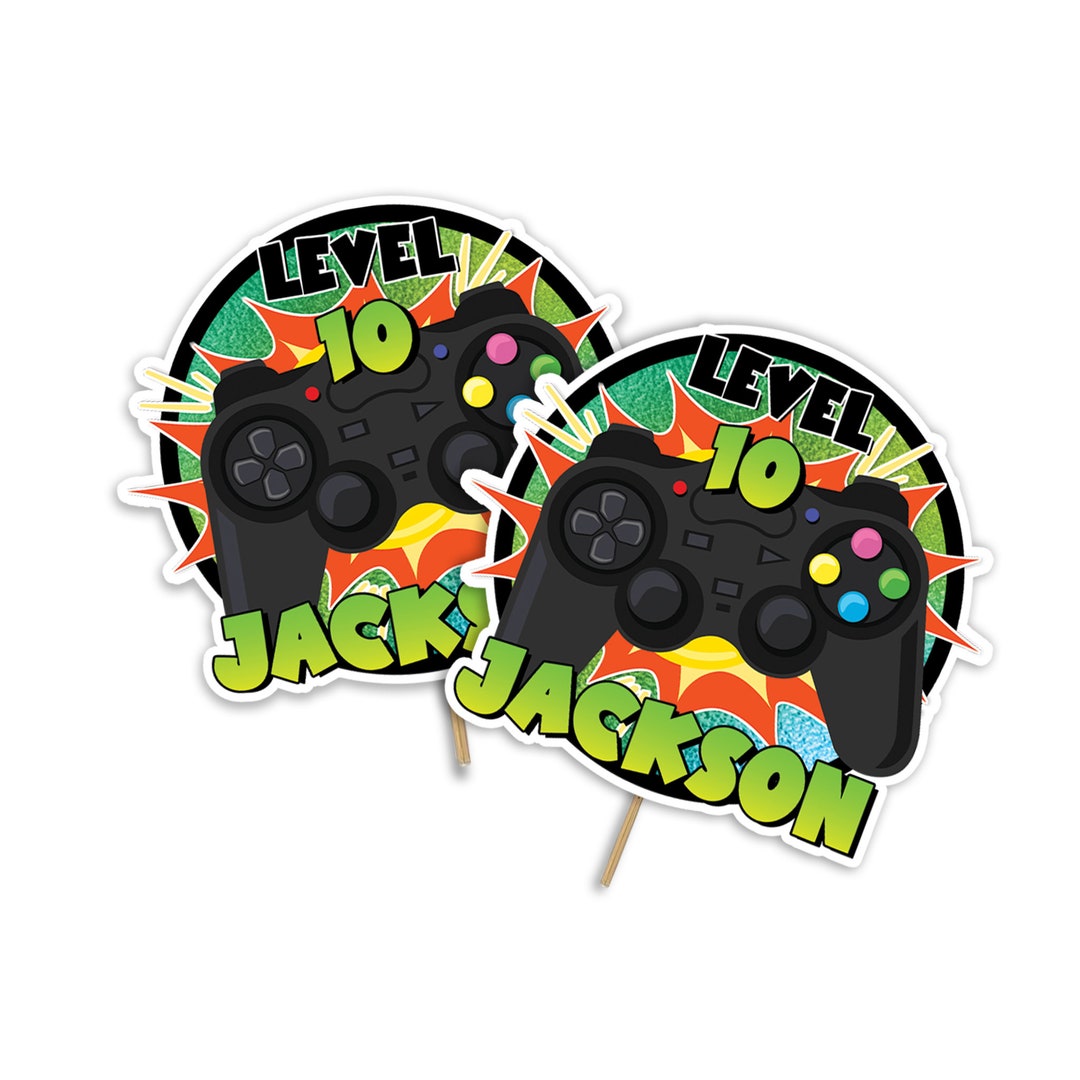Printable Game on Cake Topper Controller Game Cake Topper Level up Cake ...