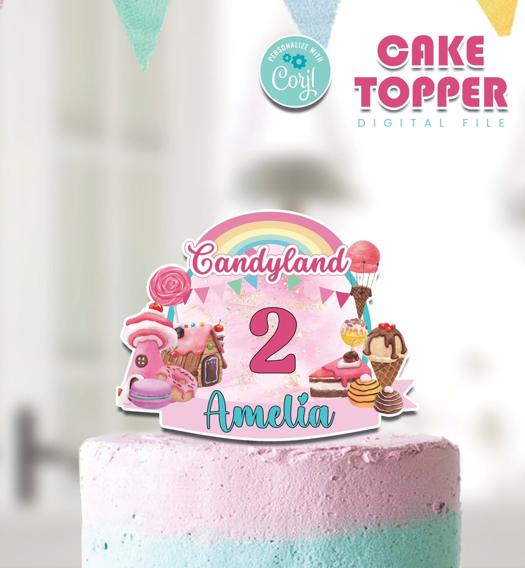 Candyland Cake Topper Candy Land Cake Decoration Candyland - Etsy