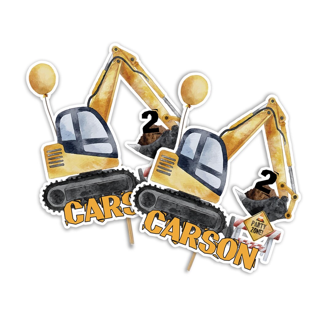 DIY Construction Cake Topper, Future Engineer Centerpieces ...