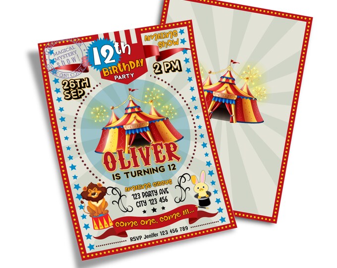 Circus BABY Shower Party Printable Package & Invitation, Circus Party ...