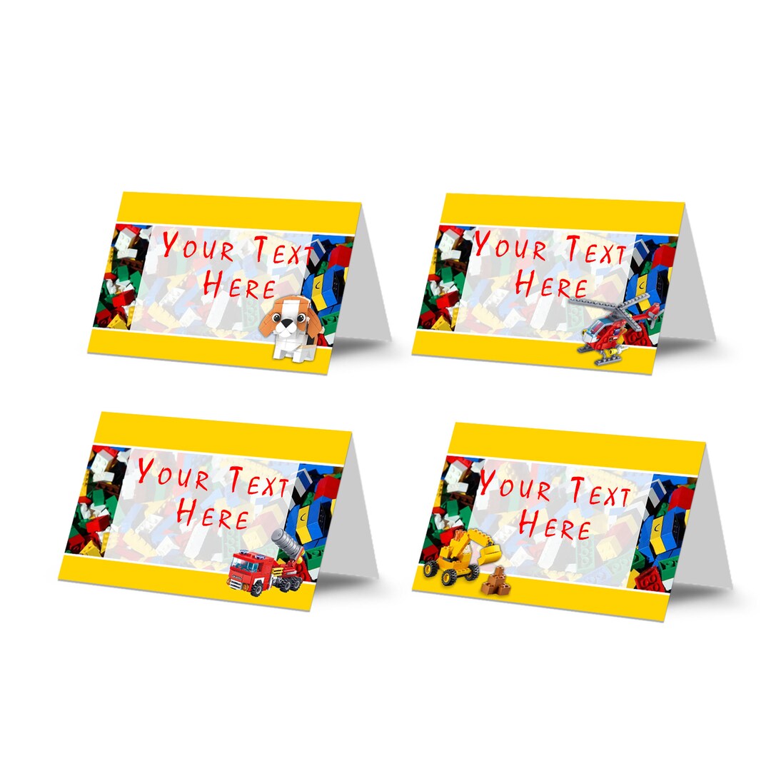 Printable Brick Food Tent | Building Block Food Label | Instant ...
