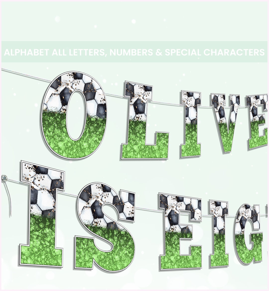 Soccer Alphabet PDF PNG | Soccer Birthday Banner | Soccer Letter ...