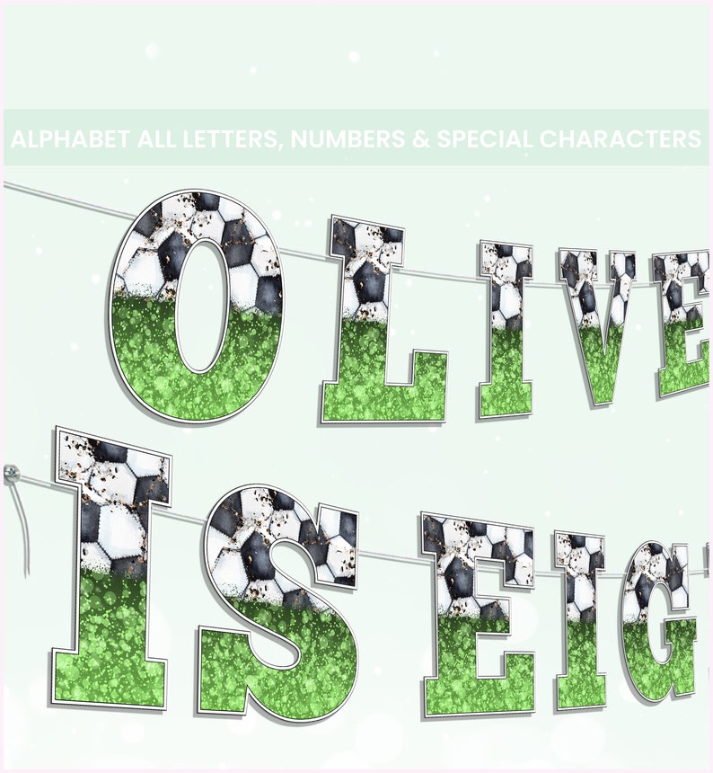 Soccer Alphabet PDF PNG Soccer Birthday Banner Soccer - Etsy