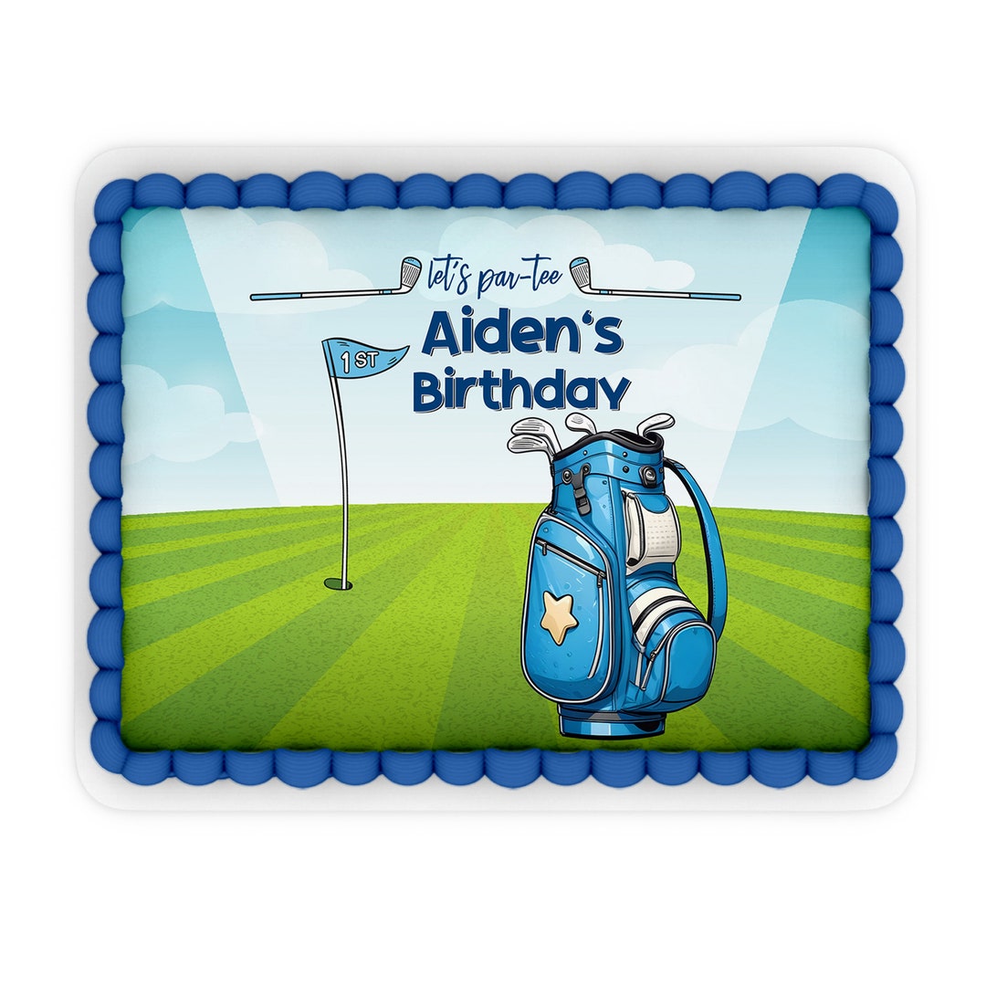 Printable Golf Edible Icing Image | Hole in One Cake Image Topper ...