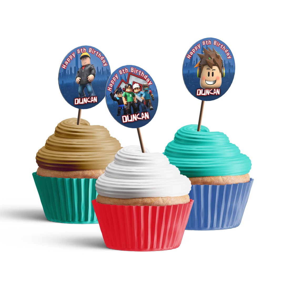 Printable Roblox Cupcakes Topper Roblox Party Cupcakes Topper Roblox ...