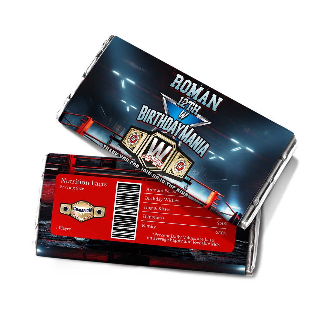 Printable Wrestle Chocolate Label Wrestler Chocolate Wrapper Template ...