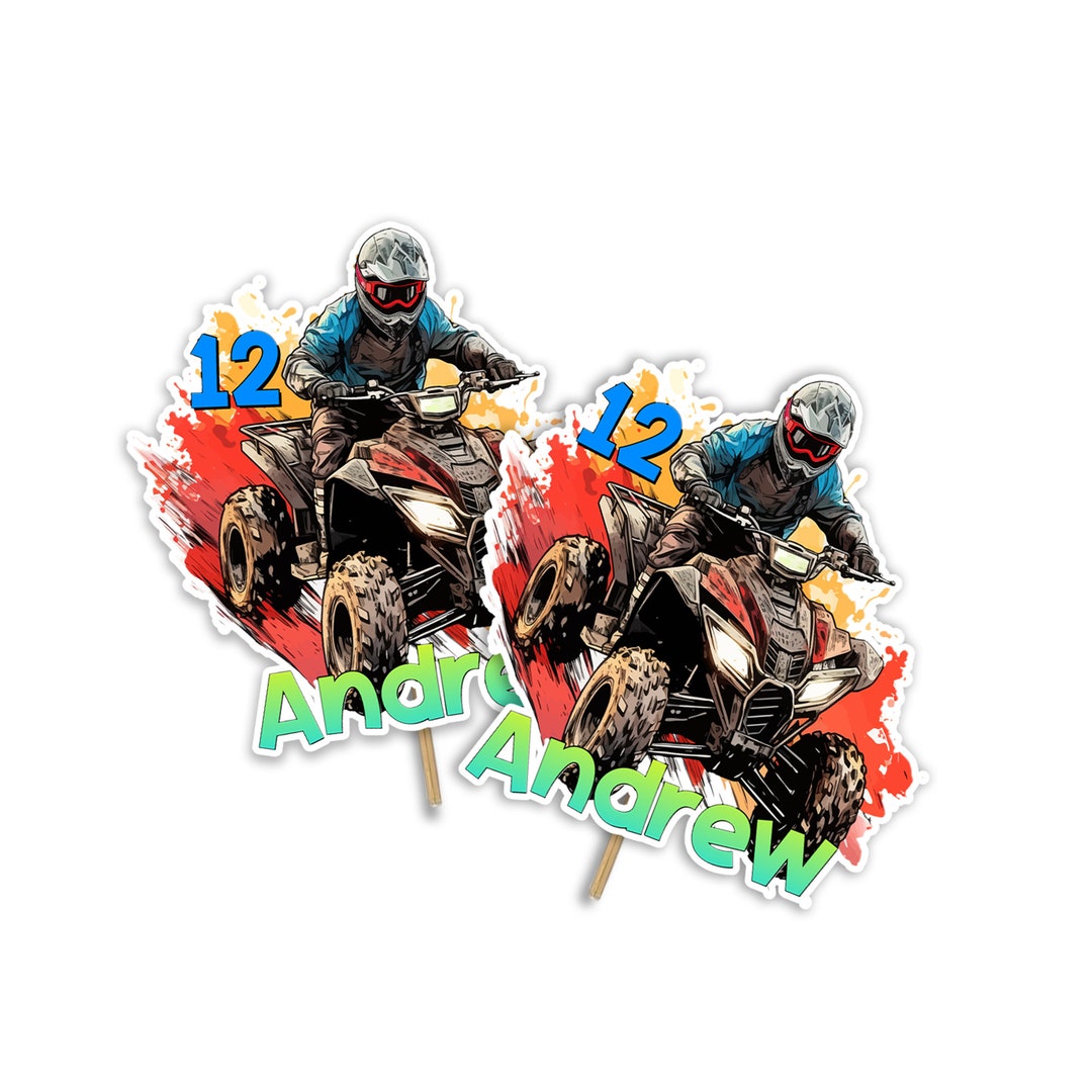 Printable Quad Bike Cake Topper | 4 Wheeler Centerpieces | Motocross ...