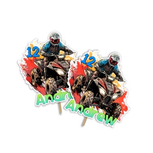 Printable Quad Bike Cake Topper | 4 Wheeler Centerpieces | Motocross ...