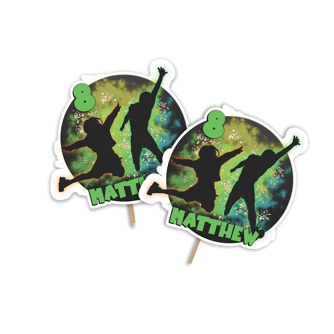 Jump Birthday Party Cake Topper | Trampoline Cake Topper | Lets Jump ...