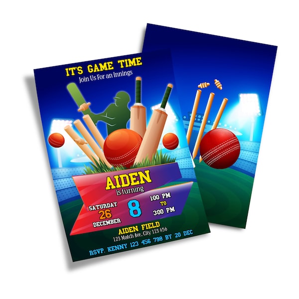 Cricket Themed Birthday Invitation - Etsy