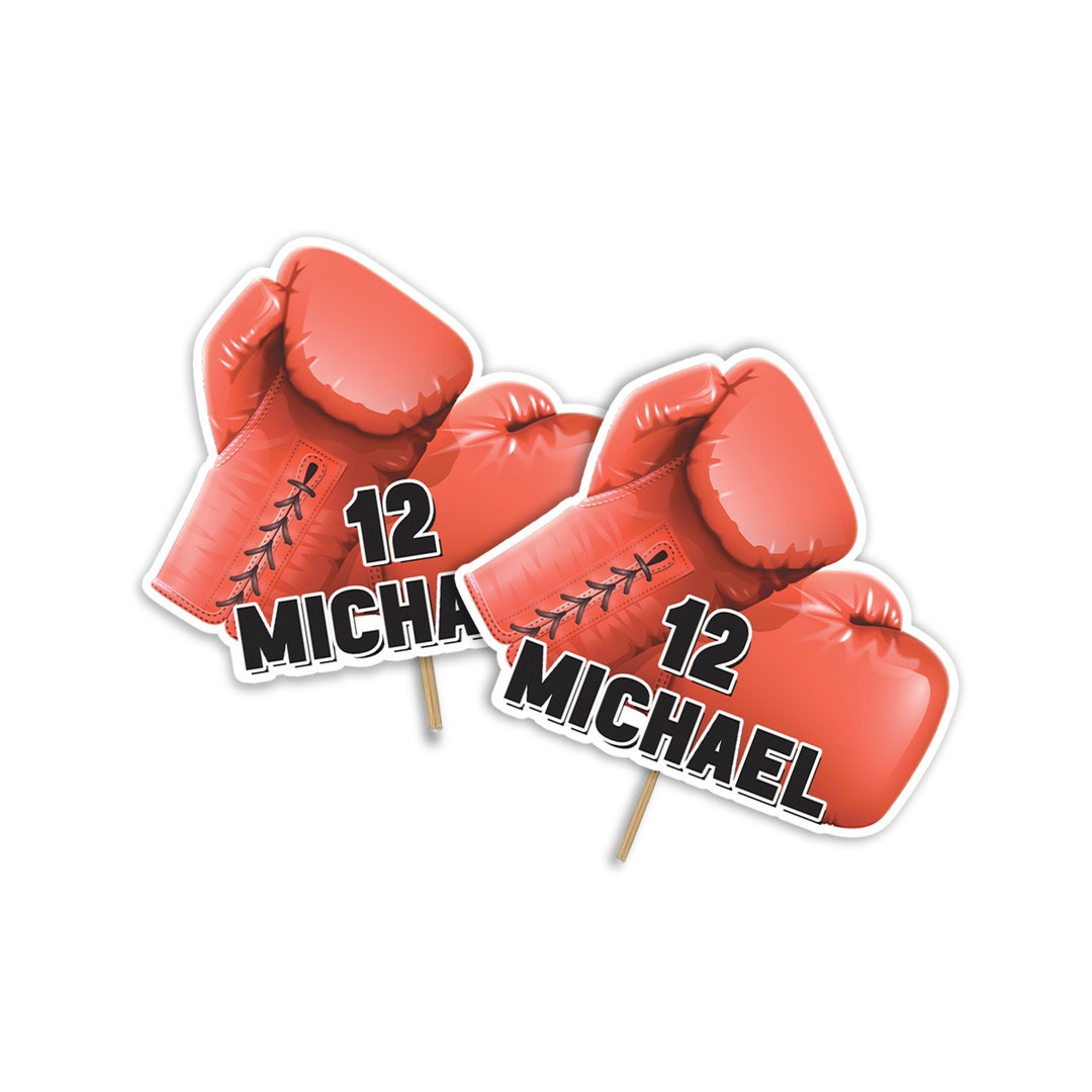 Printable Boxing Cake Topper Boxing Gloves Centerpieces Boxing Themed ...