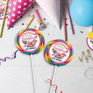 Printable Candyland Lollipop Label | Candy Land Birthday Goody Bag ...