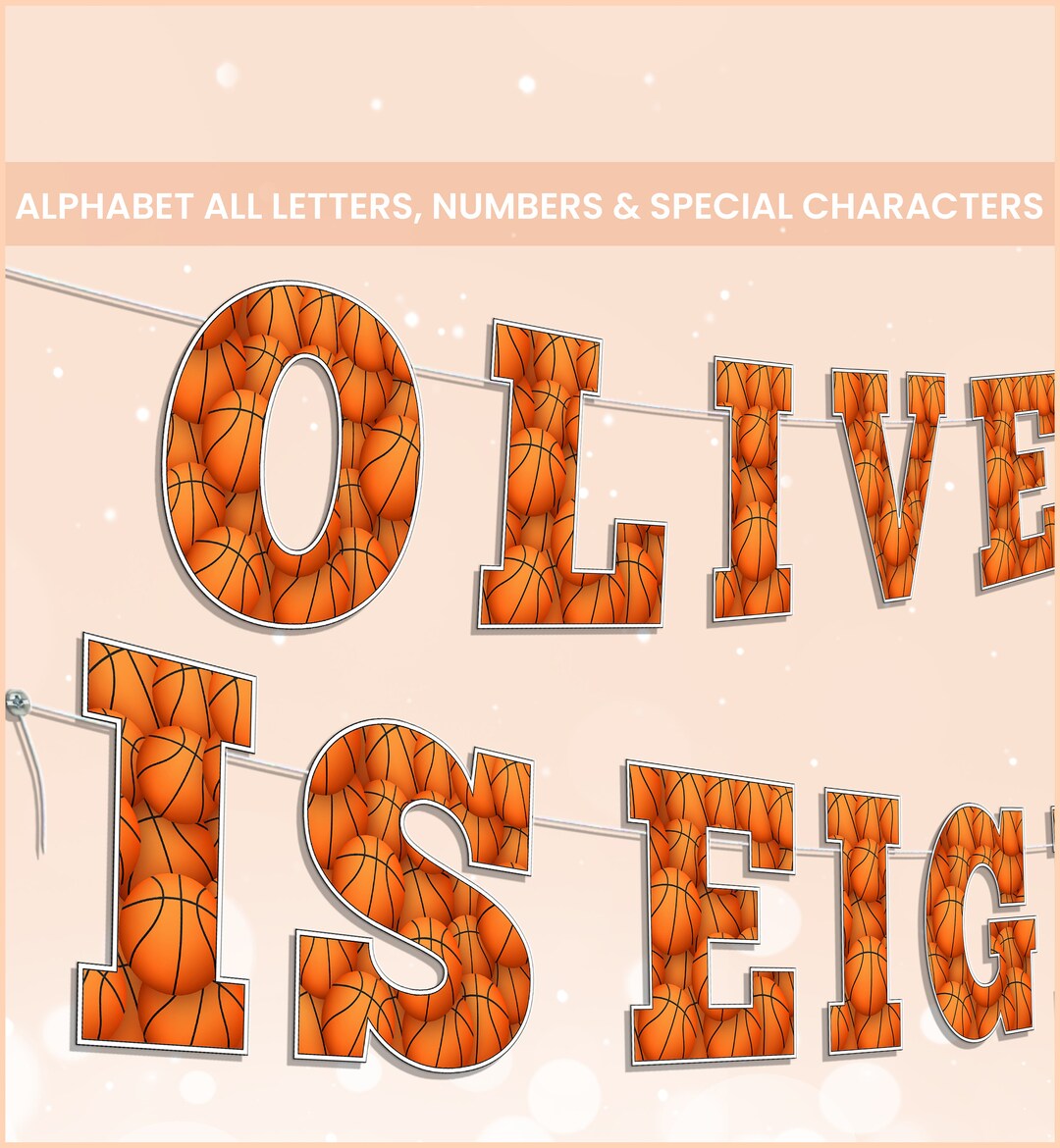 Basketball Alphabet PNG Basket Ball Birthday Banner Basket - Etsy