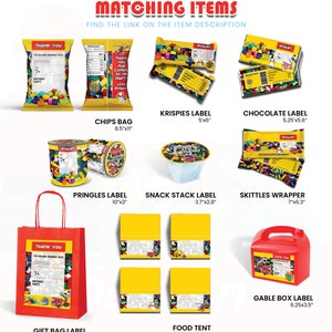 Printable Brick Food Tent Building Block Food Label Instant Download ...