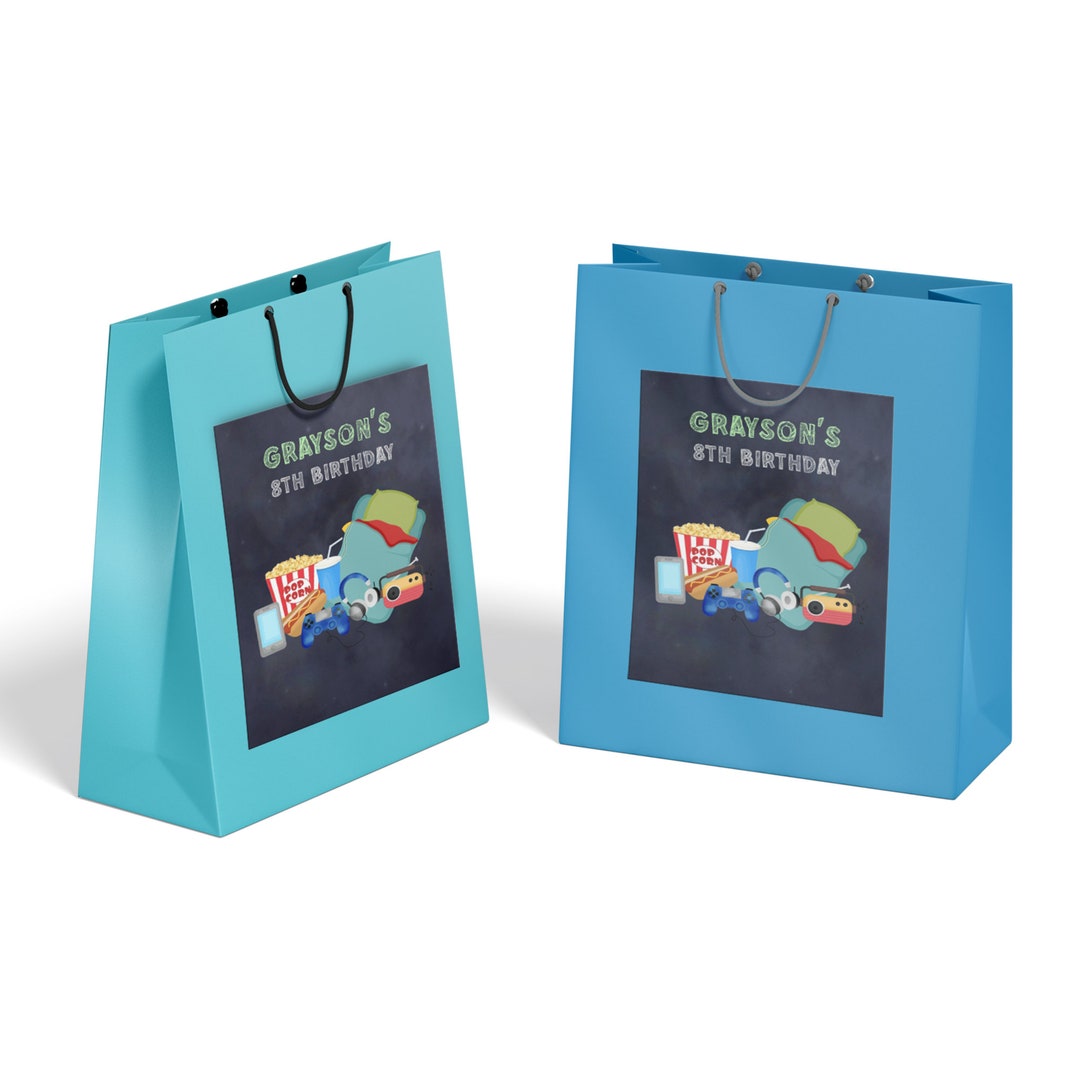 Printable Sleepover Gift Bag Label | Pajamas Party Goody Bag Label ...