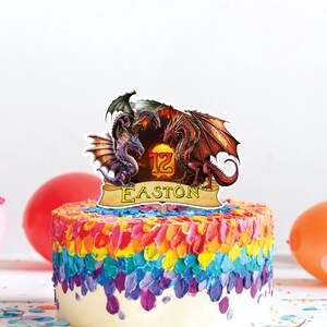 Personalized Dragon Cake Topper | Dragons Centerpieces | Dungeon Dragon ...