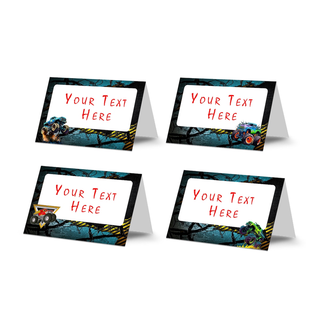 Printable Monster Jam Food Tent Monster Truck Themed Birthday Monster ...