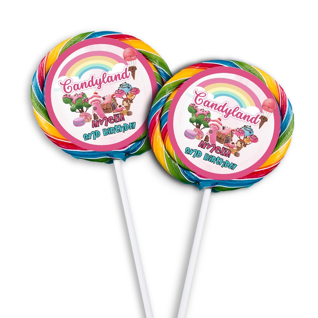 Printable Candyland Lollipop Label | Candy Land Birthday Goody Bag ...