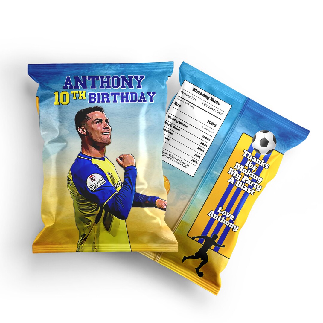 Printable Ronaldo Chip Bag Label Ronaldo Chips Bag Wrapper Ronaldo ...