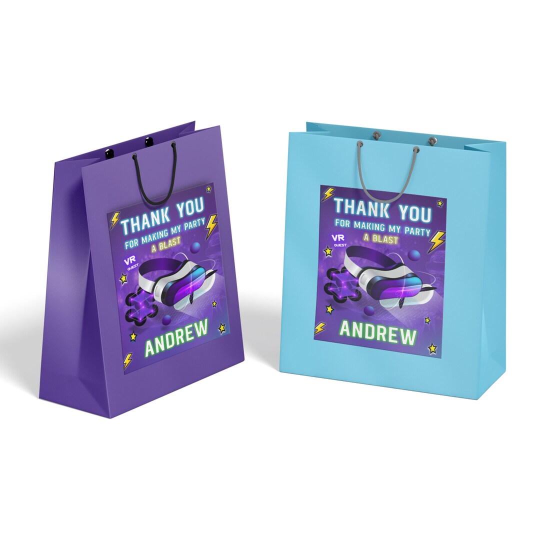 Virtual Reality Gift Bag Label Digital Download Printable Cyber Sticker ...