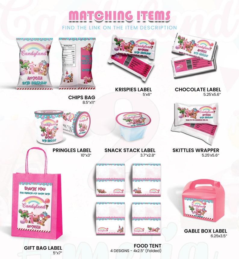 Printable Candyland Caprisun Label | Candy Land Party Decorations ...