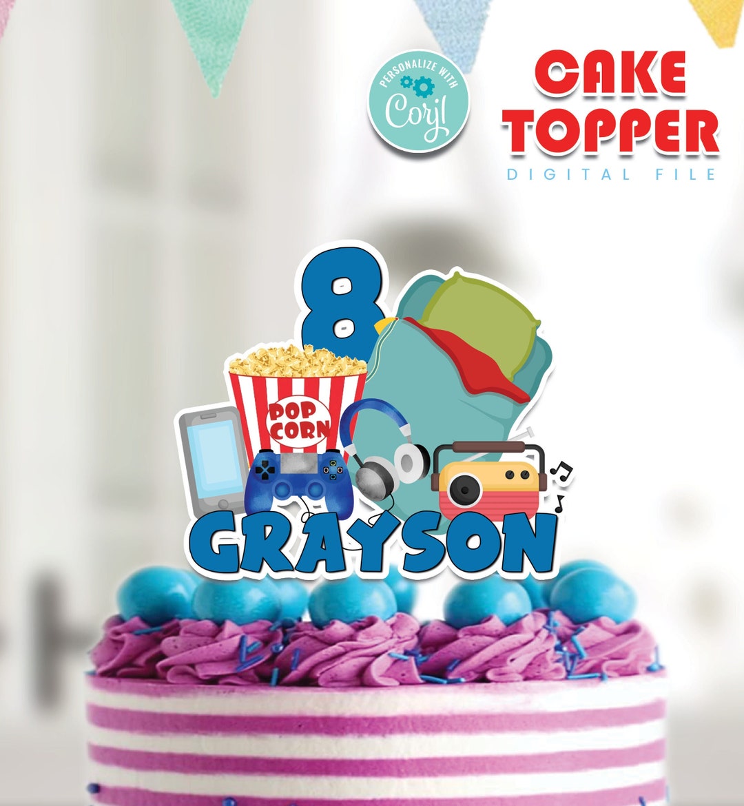 Sleepover Cake Topper Pajamas Party Cake Topper Slumber - Etsy