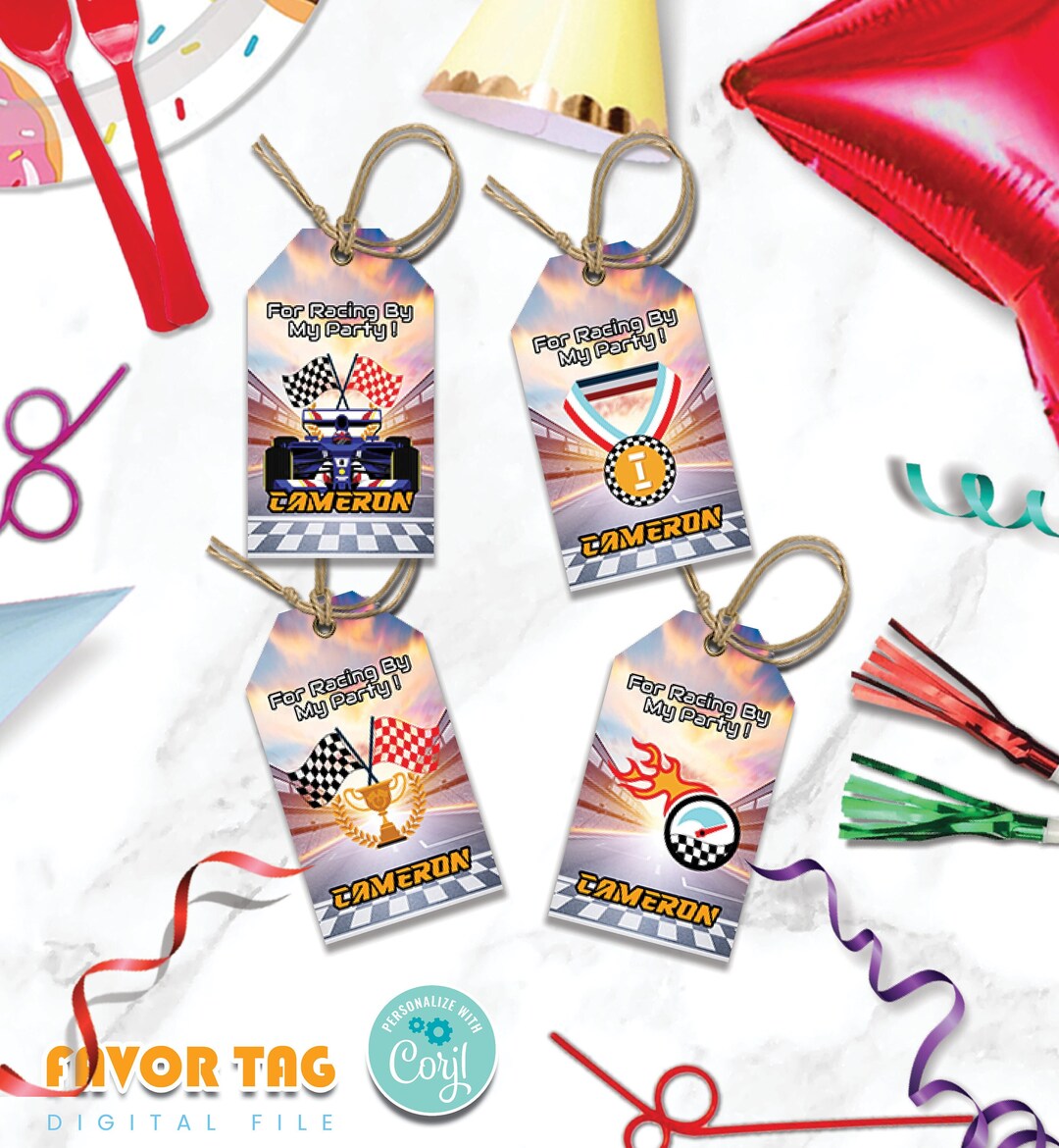 Printable Formula One Favor Tag F1 Favor Bags Formula One - Etsy