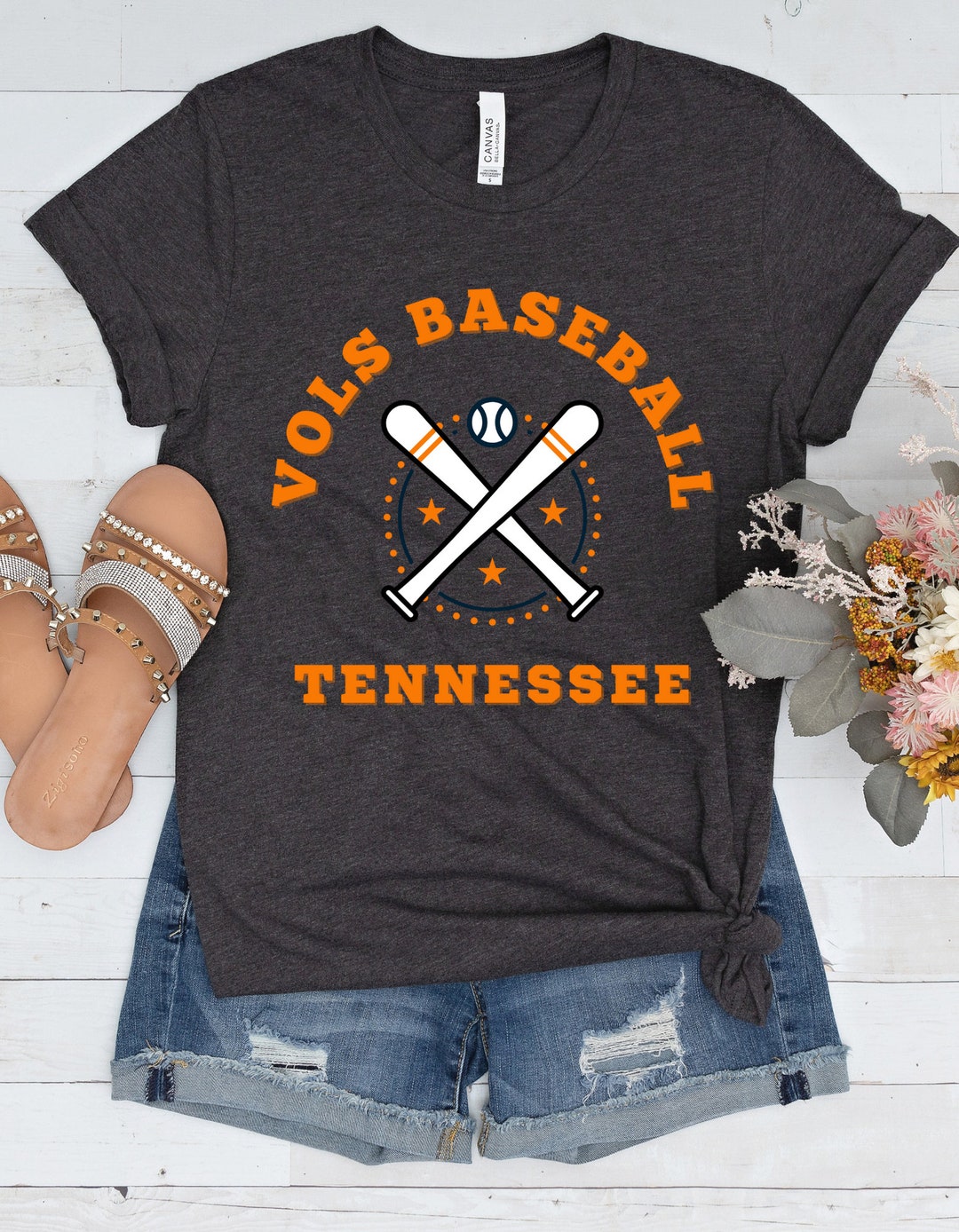 Tennessee Vols Baseball Tee Unisex Volunteers Tshirt Go Big Orange ...