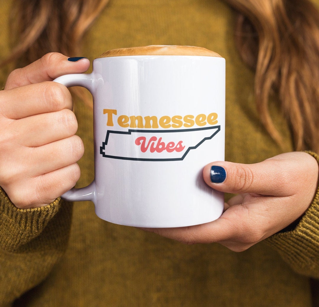 Retro Tennessee Coffee Mug Tennessee Vibes Mug 15 Oz Ceramic Vols Cup ...