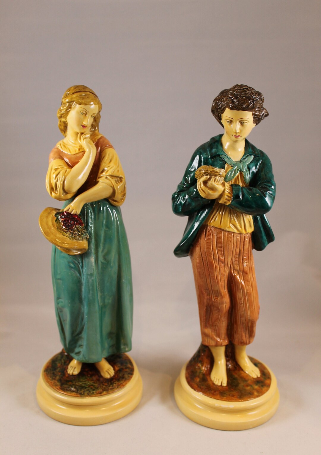 Midcentury Borghese Chalkware Figurines - Etsy
