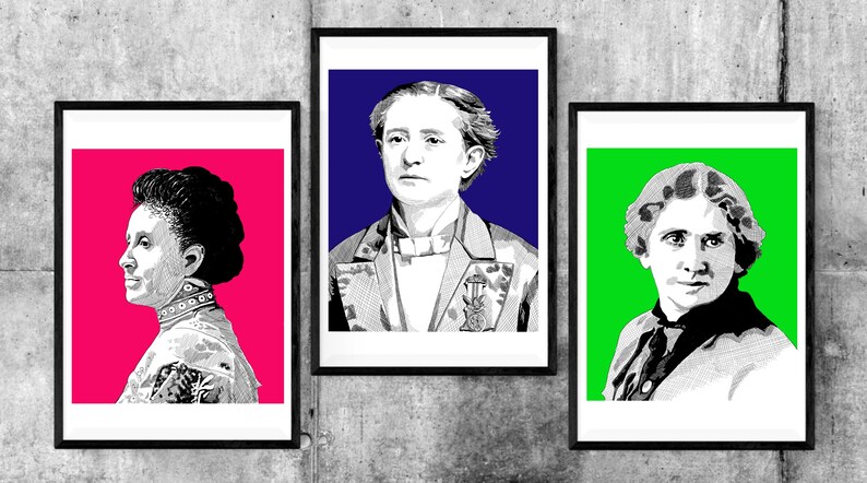 Suffragette Portrait Print Set: Women's Rights Art, Feminist Gift ...