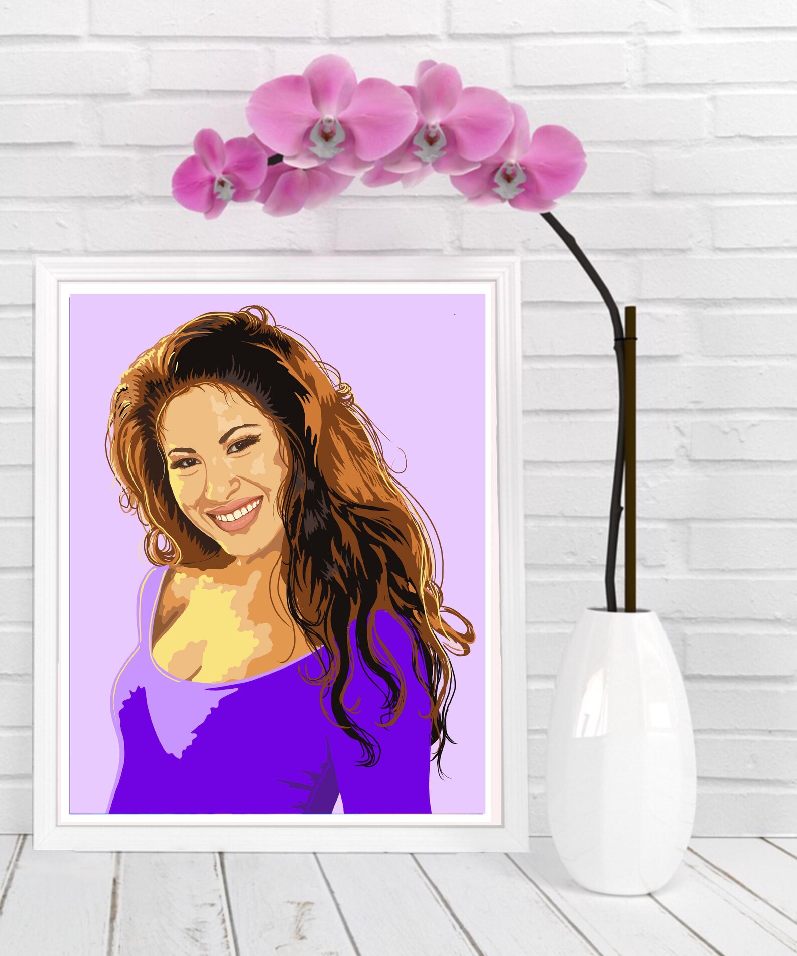 Selena Portrait - Latina Singer and Fashionista - the Queen of Tejano ...