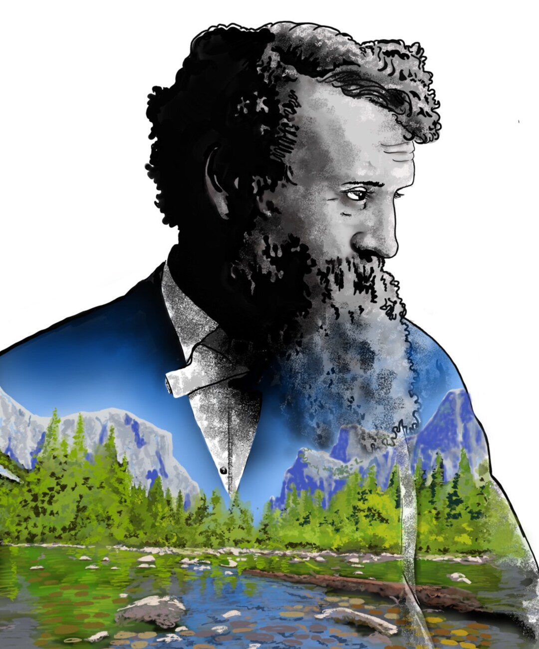 John Muir Portrait - Conservationist, Mountaineer, Naturalist - "father ...