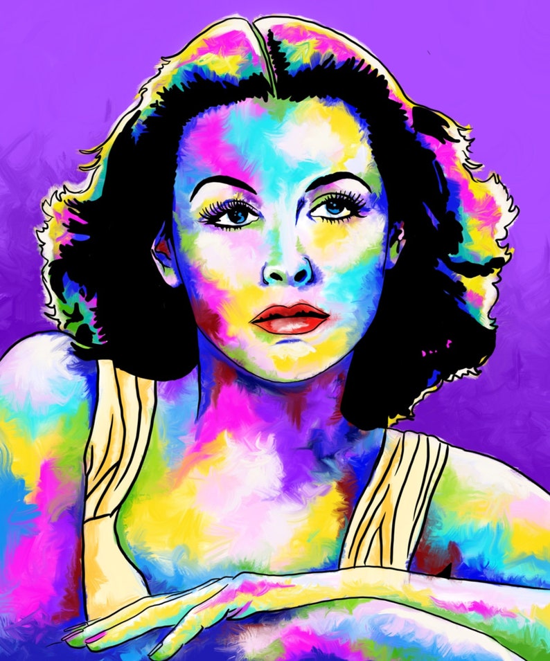 Hedy Lamarr Portrait - Scientist Inventor Steminist Art - Wifi ...
