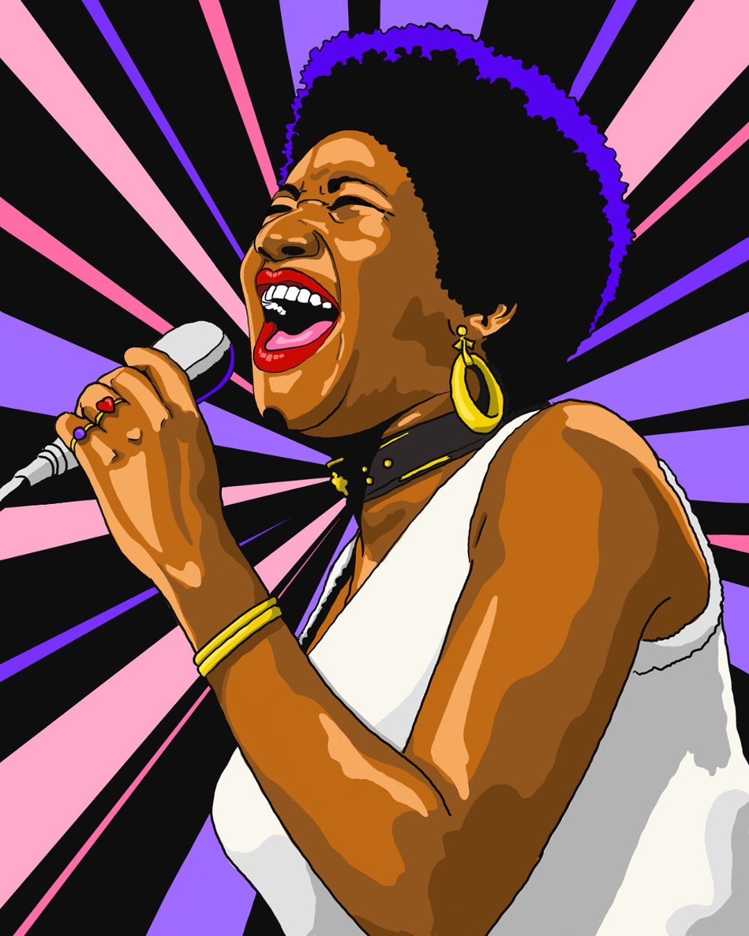Aretha Franklin Portrait: Queen of Soul Art Print - Etsy